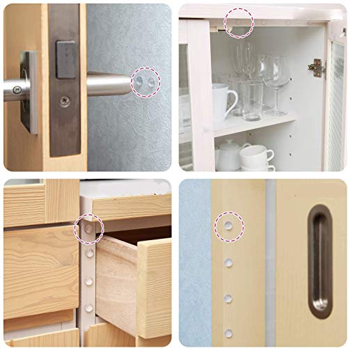 Cabinet Bumpers Tiny Drawer Bumpers Pads ,Self-Adhesive Clear Rubber Dots Feet Tiny Bumpons for Furniture Table Laptop 200 PCS