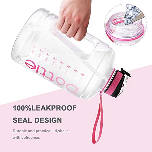 128oz Motivational Gallon Water Bottle With Straw & Big Handle - Ensure You Drink Enough Water Daily for Any Activity