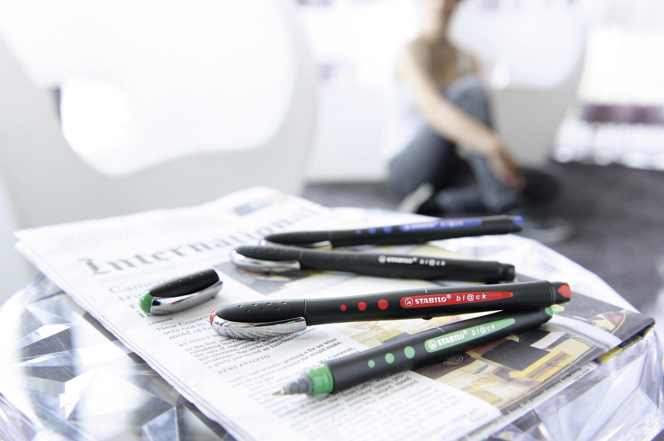 STABILO Bionic Black Pen, Fine, Green