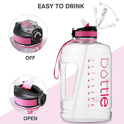 128oz Motivational Gallon Water Bottle With Straw & Big Handle - Ensure You Drink Enough Water Daily for Any Activity