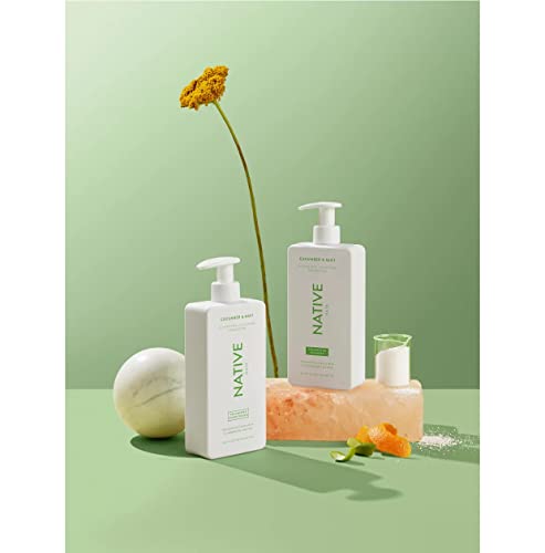 Native Shampoo and Conditioner Set | Sulfate Free, Paraben Free, Dye Free, with Naturally Derived Clean Ingredients | 16.5 oz (Cucumber & Mint, Volumizing), 2, 33.0 Ounces Total