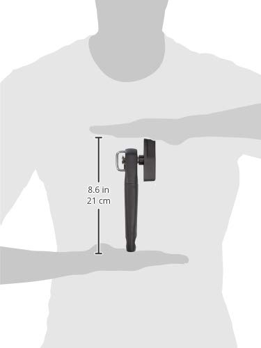 Amazon Basics Safe Cut Can Opener, Black Soft Grip Handle