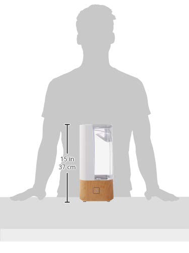 Sharper Image UHS1-SI Ultrasonic Cool Mist Humidifier, 1 Gallon, 2 Settings, Auto Shut-Off, Illuminated Touch Control, Low Water Indicator, Easy Fill Tank, 1.0 Gallon, Ash Woodgrain