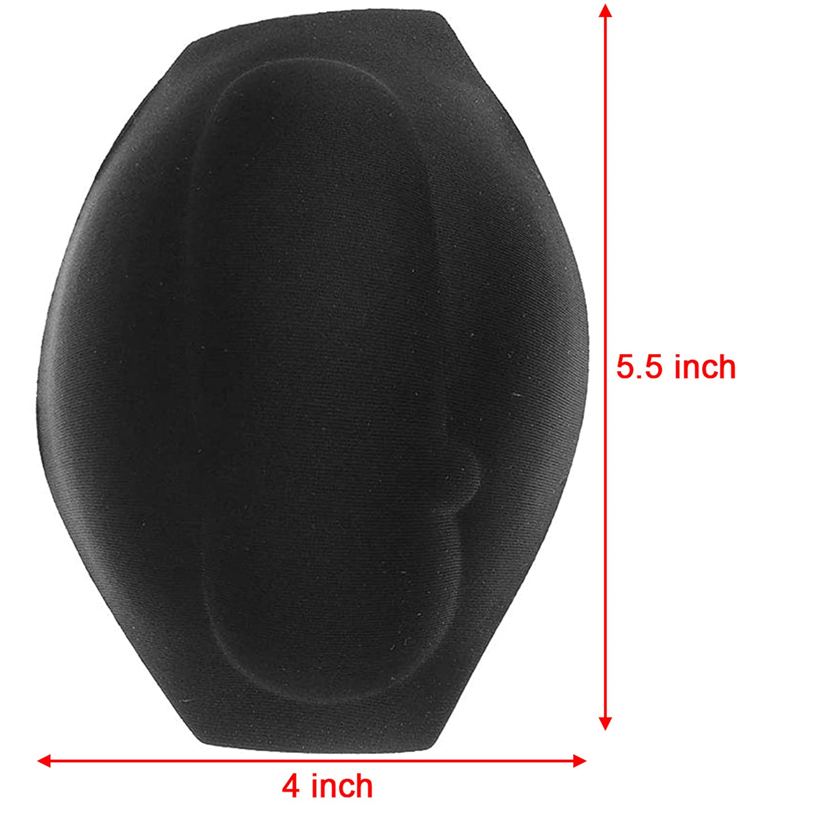 KKmeter 2pcs Men's Sponge Enhancement Cup Enlarge Front Pad Sports Protection Cup for Swimming Trunk G String Thongs Shorts (Black)