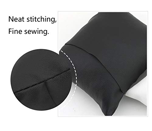 SYBL 6 Pcs Black Leather Watch Pillow Bracelet Pillow Display Jewelry Display Pillow Bracelet Bangle Cushions Jewelry Organizer Holder 3.1 x 3.5 Inch