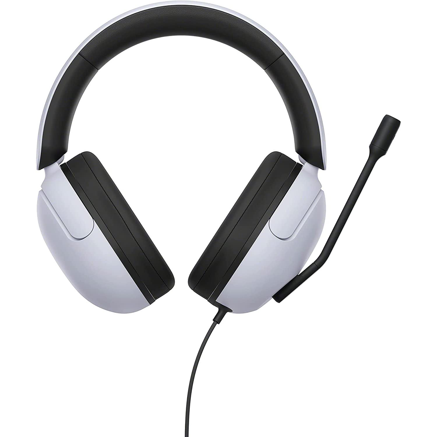 Sony MDRG300/W INZONE H3 Wired Gaming Headset, White Bundle with Deco Gear Wood Headphone Display Stand Secure Tabletop Holder