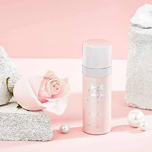 PARFUMS de MARLY - Delina Hair Mist - 2.5 Fl Oz - Ancillaries for Women - Top notes Rhubarb, Lychee, Bergamot Essence - Heart notes Turkish Rose, Peony, Vanilla - Base notes Cashmeran, Musk - 75ml