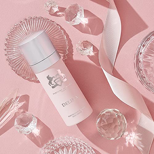 PARFUMS de MARLY - Delina Hair Mist - 2.5 Fl Oz - Ancillaries for Women - Top notes Rhubarb, Lychee, Bergamot Essence - Heart notes Turkish Rose, Peony, Vanilla - Base notes Cashmeran, Musk - 75ml