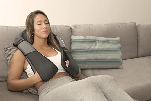 InvoSpa Shiatsu Back Shoulder and Neck Massager with Heat - Deep Tissue Kneading Pillow Massage - Back Massager, Shoulder Massager, Electric Full Body Massager Gift - Massagers for Neck and Back