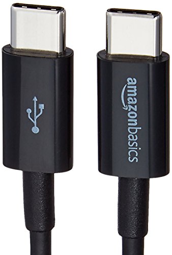 Amazon Basics USB Type-C to USB Type-C 2.0 Charger Cable - 6-Foot, Black
