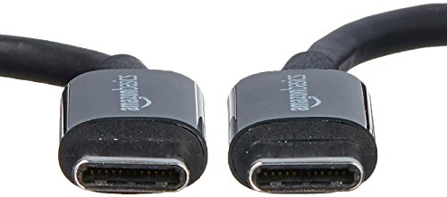 Amazon Basics USB Type-C to USB Type-C 2.0 Charger Cable - 6-Foot, Black