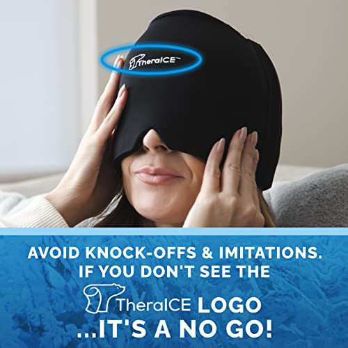 TheraICE Form Fitting Head Gel Ice Cap, Cold Therapy Ice Head Wrap Ice Pack Mask, Cold Cap