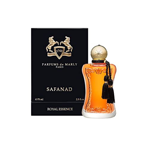 PARFUMS DE MARLY - Safanad - 2.5 Fl Oz - Parfum For Women - Top notes Orange, Pear, Petitgrain Essence - Heart notes Ylang-Ylang, Orange Blossom, Jasmine Sambac Absolute - Base notes Amber - 75ml