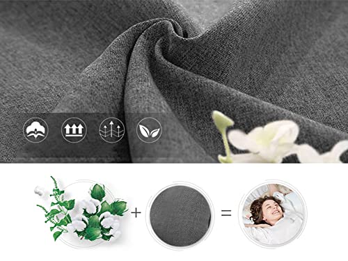 SHA CERLIN Queen Size Bed Frame Luxury Wave-Like Modern Upholstered Low Profile Platform Bed, Linen Sleigh Bed with Adjustable Headboard, No Box Spring Needed, Grey