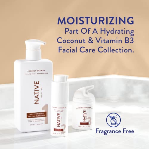 Native Moisturizing Facial Lotion, Coconut & Vitamin B3 Facial Moisturizer, Face Lotion, SPF 30 Facial Moisturizer, 1.7 fl oz