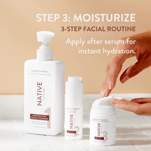 Native Moisturizing Facial Lotion, Coconut & Vitamin B3 Facial Moisturizer, Face Lotion, SPF 30 Facial Moisturizer, 1.7 fl oz