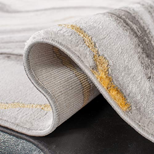 SAFAVIEH Craft Collection 9' x 12' Grey / Gold CFT819F Modern Abstract Non-Shedding Living Room Bedroom Dining Home Office Area Rug