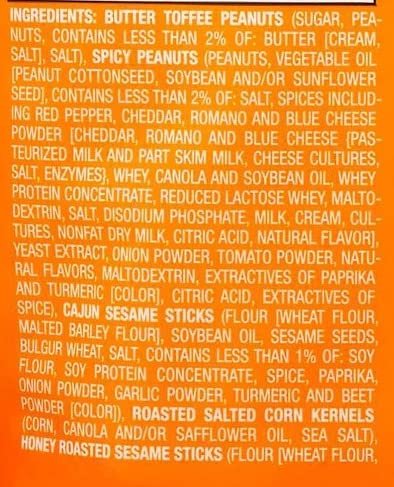 Good Gather Sweet Cajun Trail Mix with Butter Toffee Peanuts, Spicy Seasoned Peanuts, Cajun Sesame Sticks, Roasted Salted Corn Kernels and Honey Roasted Sesame Sticks. 11 Oz (2 Pack)