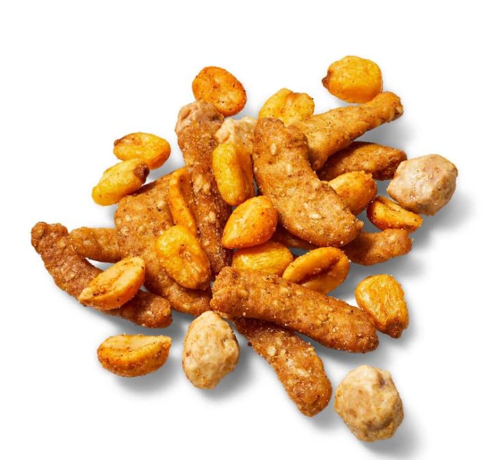 Good Gather Sweet Cajun Trail Mix with Butter Toffee Peanuts, Spicy Seasoned Peanuts, Cajun Sesame Sticks, Roasted Salted Corn Kernels and Honey Roasted Sesame Sticks. 11 Oz (2 Pack)