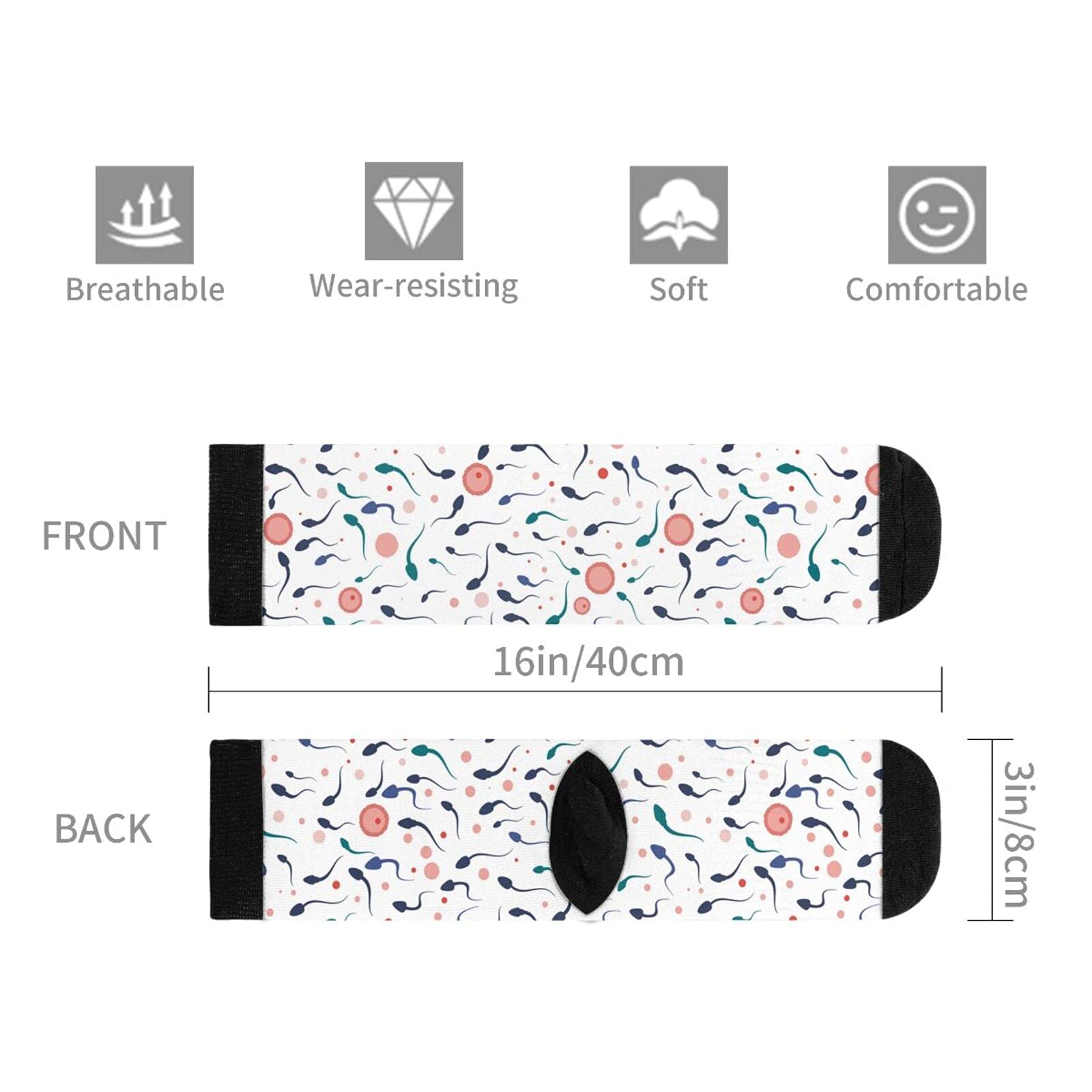 Egg Tadpole Socks For Men Women Funny Novelty Crazy Crew Socks