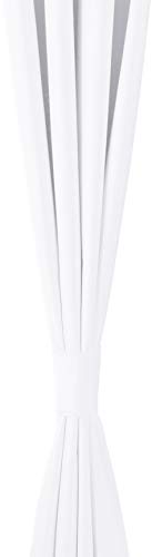 Amazon Basics Room Darkening Blackout Window Curtains with Grommets - 52 x 84-Inch, White, 2 Panels