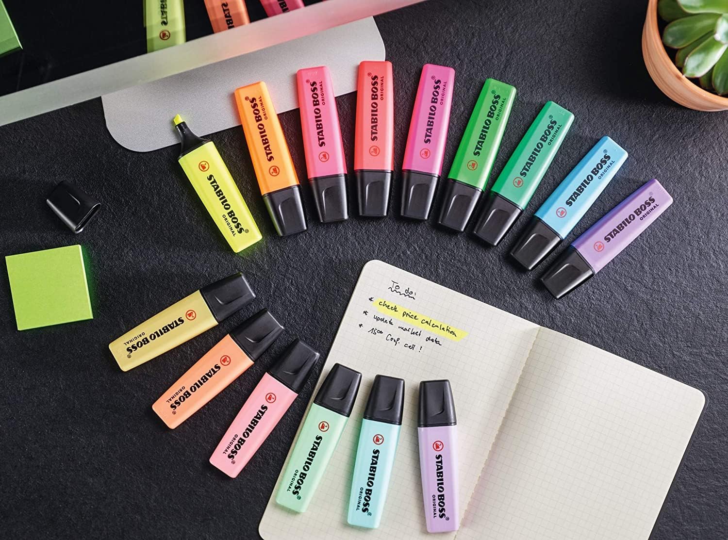 STABILO Boss Original Multi 8Pc (S) Marker – Markers (Multi, Multicolour, 2 mm, 108 mm, 18 mm, 220 mm)