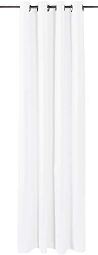 Amazon Basics Room Darkening Blackout Window Curtains with Grommets - 52 x 84-Inch, White, 2 Panels