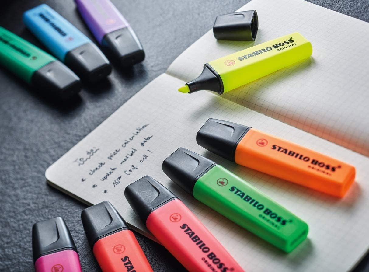 STABILO Boss Original Multi 8Pc (S) Marker – Markers (Multi, Multicolour, 2 mm, 108 mm, 18 mm, 220 mm)