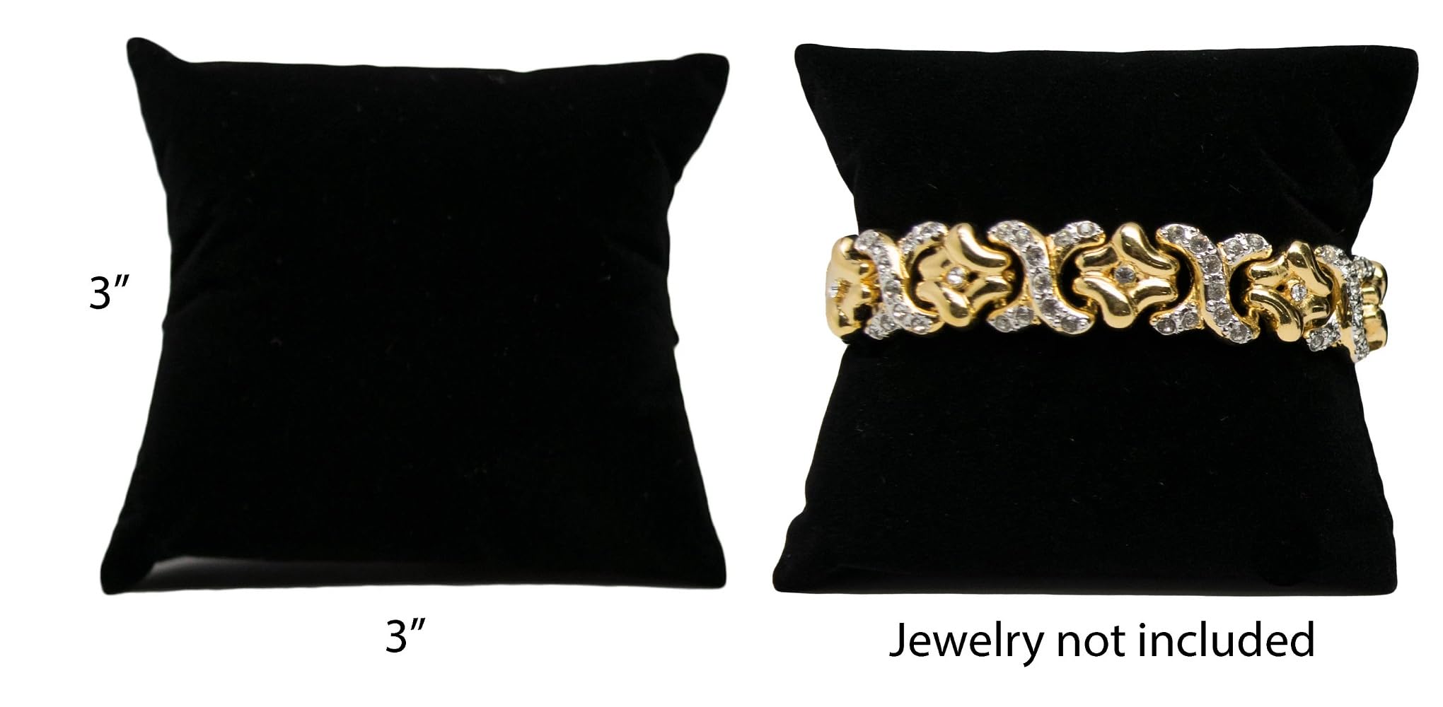 Novel Box Black Velvet Jewelry Display Watch Pillow 5 Pack - Bracelet Pillows for Easy Care & Soft Protection - Watch Cushion for Birthday, Valentine’s Day & Wedding Gift Displays