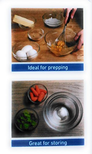 Sharper Image 10 pieces glass bowl set with color lids