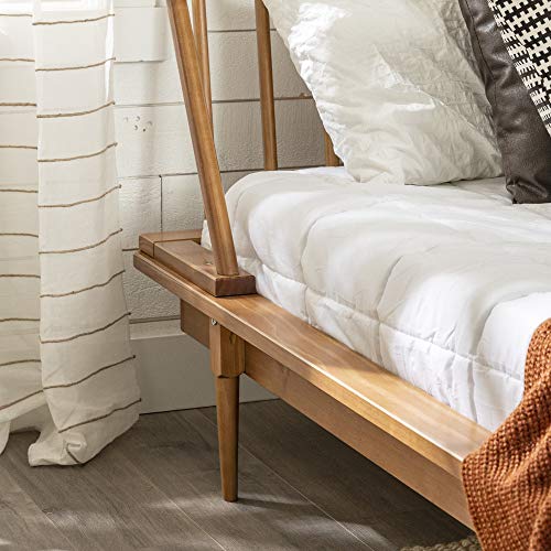 Home Accent Furnishings Queen Modern Wood Spindle Bed - Caramel