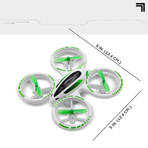 SHARPER IMAGE 2.4GHz RC Glow Up Stunt Drone with LED Lights, Mini Remote Controlled Quadcopter with Assisted Landing, Small Plane for Kids and Beginners, Wireless and Rechargeable