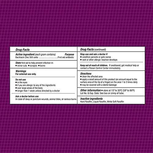 (3 Pack) CareALL 1oz Bacitracin Antibiotic Zinc Ointment. First Aid Ointment to Prevent and heal infections for Minor cuts, scrapes and Burns.