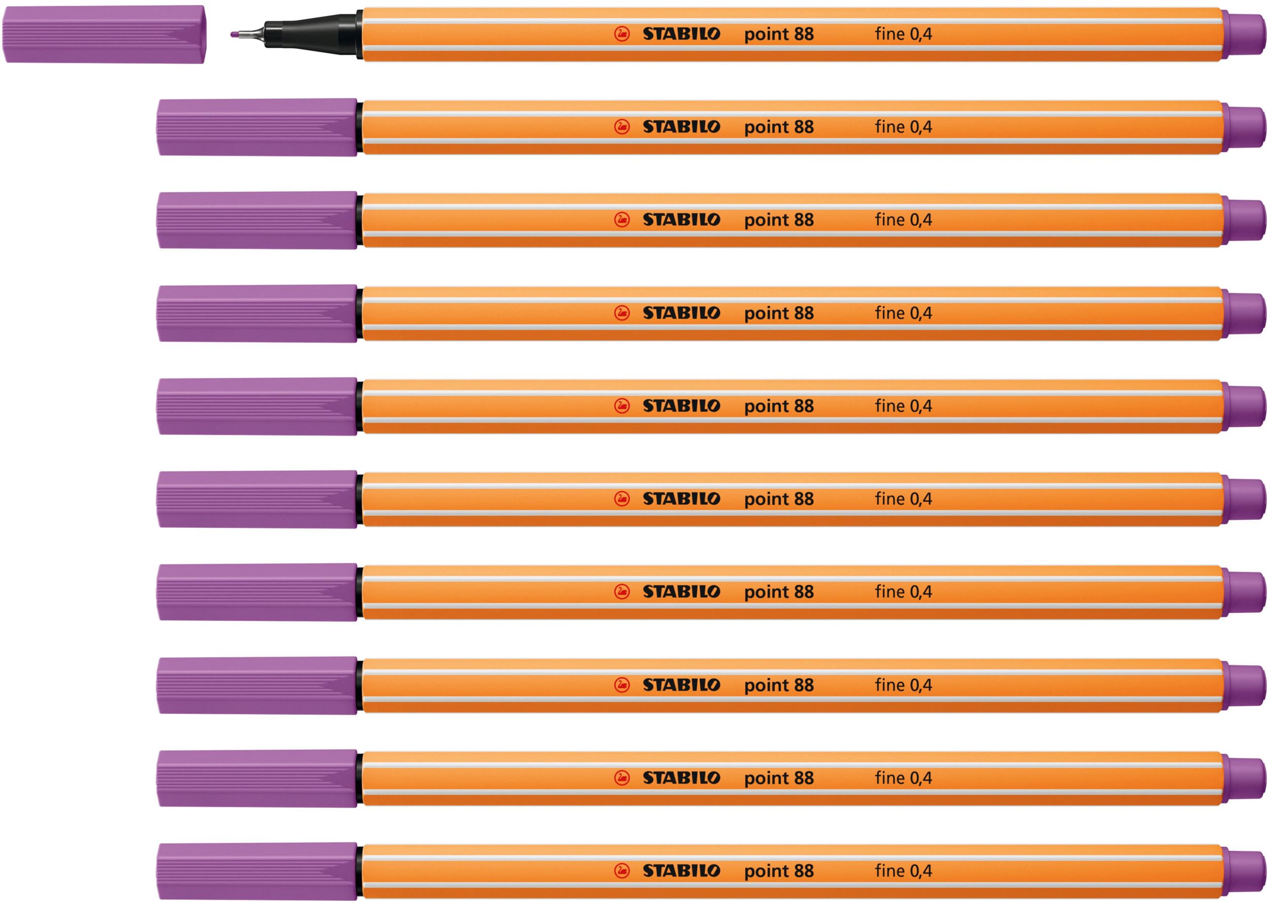 STABILO Fineliner point 88 - Pack of 10 - Plum