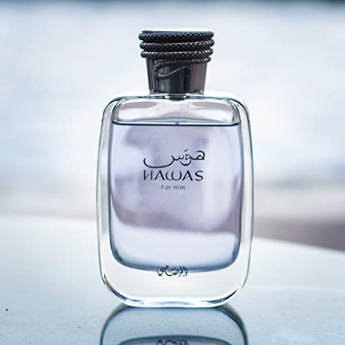 RASASI Hawas EDP 100ml(3.4 oz) | Long-Lasting Pour Homme Spray, Aquatic Scent Designed to Embody Masculine Strength and Vigor (Hawas for Him)
