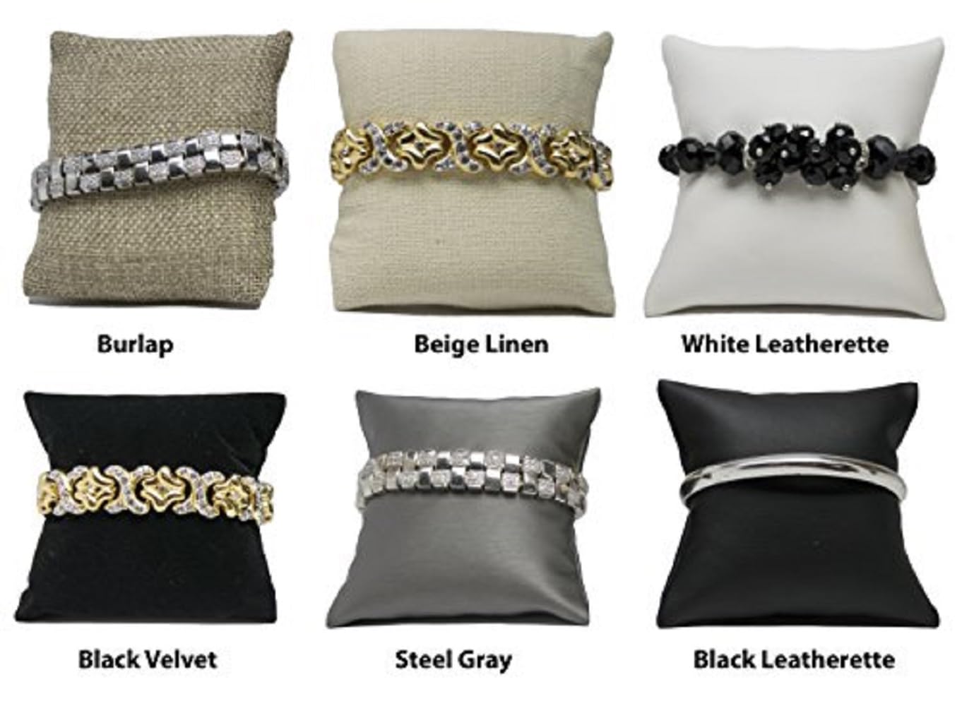 Novel Box Black Velvet Jewelry Display Watch Pillow 5 Pack - Bracelet Pillows for Easy Care & Soft Protection - Watch Cushion for Birthday, Valentine’s Day & Wedding Gift Displays