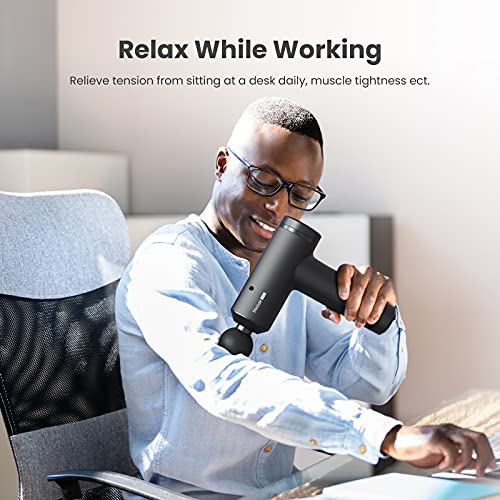 Mebak Chic Massage Gun Percussive Massager for Pain Relief, Workout Relaxation, Quiet Cordless Fascia Gun Recovery Tool Black