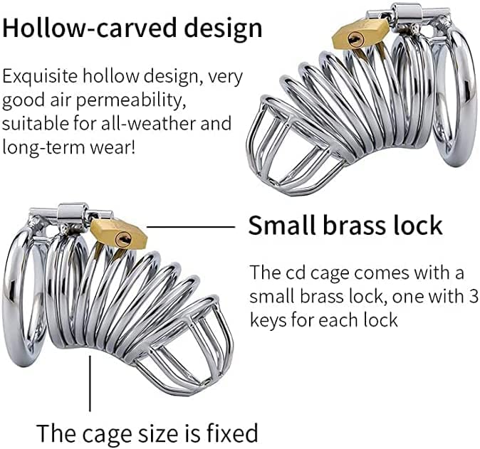 Male Chastity Devices Metal Chastity for Men Breathable Chastity Device Chastity Cage Devices Lightweight Sexual Wellness Cock Cage Penis Cage Sweater M1
