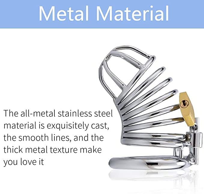 Male Chastity Devices Metal Chastity for Men Breathable Chastity Device Chastity Cage Devices Lightweight Sexual Wellness Cock Cage Penis Cage Sweater M1