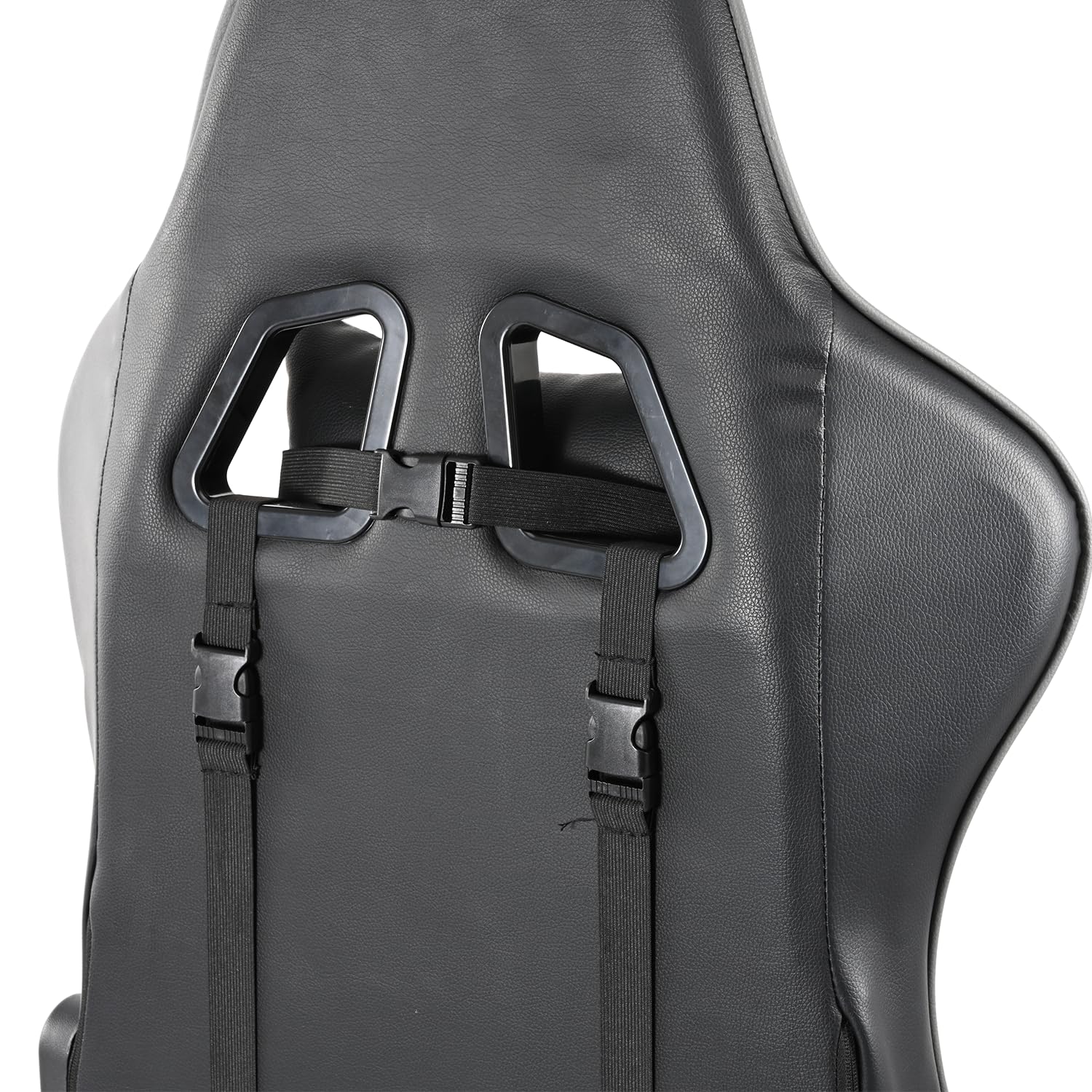 Anman Flight and Racing Simulator Game Chair with Backrest Black Grey Premium Recliner