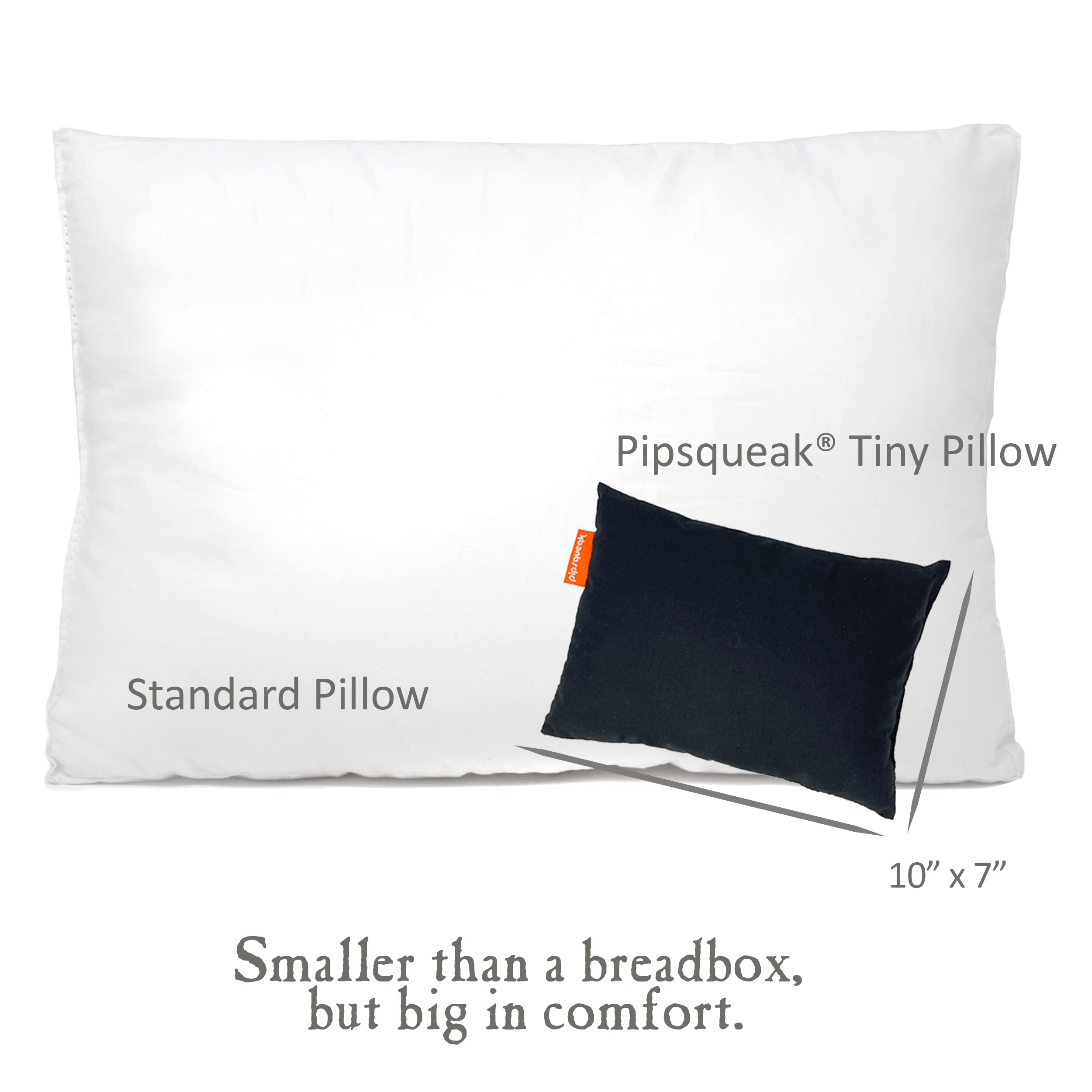 Urban Infant Pipsqueak Small Pillow - Mini 11 x 7 in - Tiny Pillow for Travel, Dogs, Toddlers, Kids, Lumbar, Knees and Neck - Ages 2 Yrs and Up
