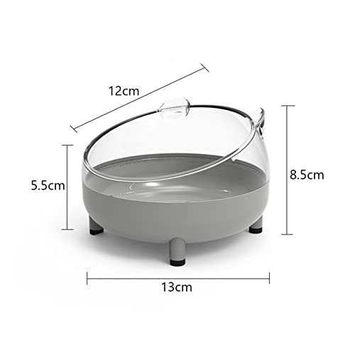 FUUIE Bowls for Food and Water Creative Cat Feeding Bowl Separable Stainless Steel Pet Feeder/Drinking Bowl for Small Medium Cat Dog Transparent Food Storager (Color : Blue Double Bowl)