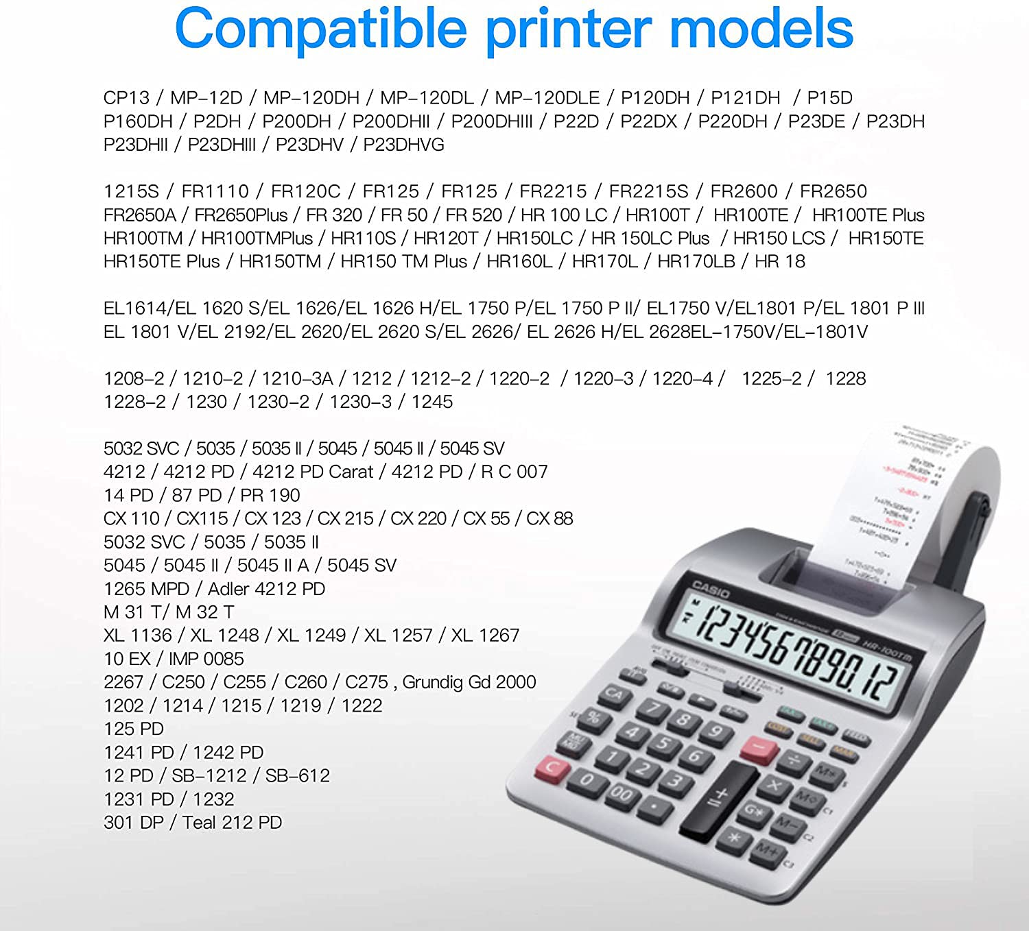 IR-40T Ink Roller, Black and Red Compatible with Canon P23-DH V Calculator, Casio HR-100TM, HR-150TM (3 Pack)