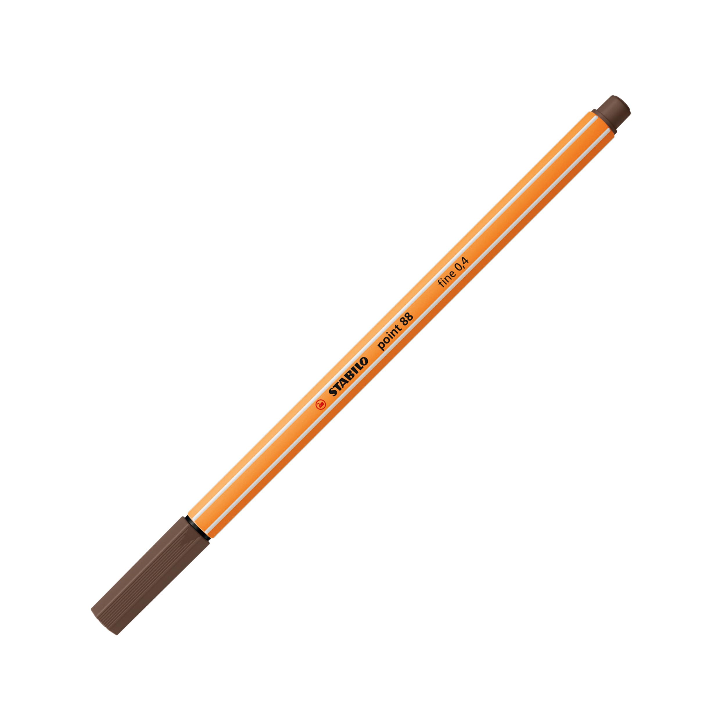 STABILO Fineliner point 88 - Pack of 10 - Umber