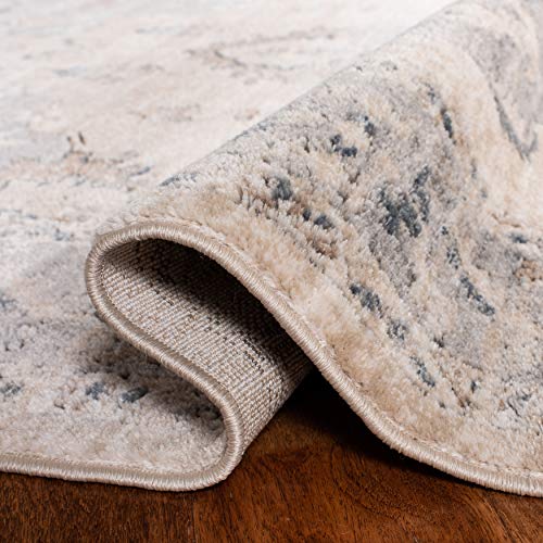 SAFAVIEH Oregon Collection 8' x 10' Beige/Grey ORE898B Oriental Distressed Non-Shedding Living Room Bedroom Dining Home Office Area Rug