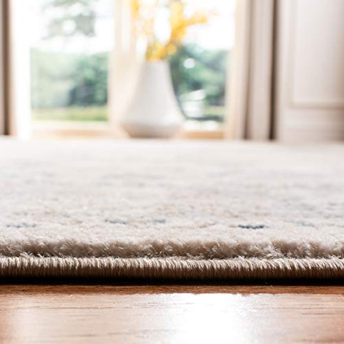 SAFAVIEH Oregon Collection 8' x 10' Beige/Grey ORE898B Oriental Distressed Non-Shedding Living Room Bedroom Dining Home Office Area Rug