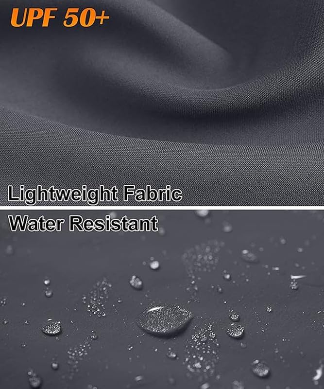 JENOANY Quick Dry Pants Women Water Proof Rain Pants Hiking Lightweight Cargo Joggers Moisture Wicking Water Resistant, Steel Grey, S