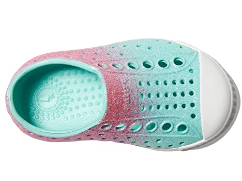 Native Shoes Kids Jefferson Bling Sneaker for Toddler - Synthetic Upper with Glittering Ombre Design, Chic, and Slip-On Style Hollywood Hydrangea Bling/Shell White 10 Toddler M