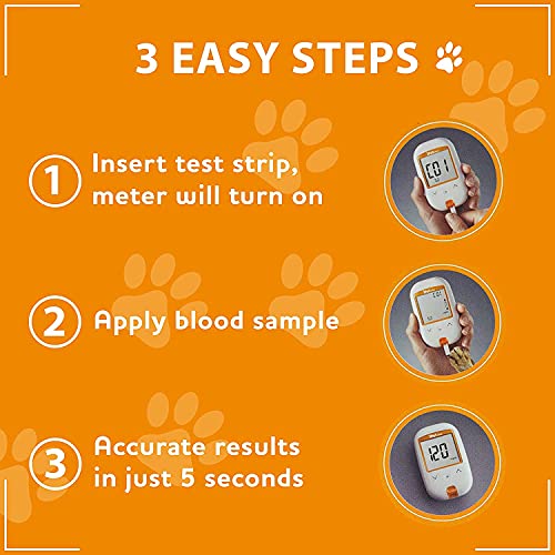 iPet PRO Blood Glucose Monitoring System Designed for Dogs & Cats| Includes Meter, 2 AA Batteries, User Guide, Log Book, 25 Test Strips, Control Solution, Lancing Device, 30 28G Lancets, Carrying Case
