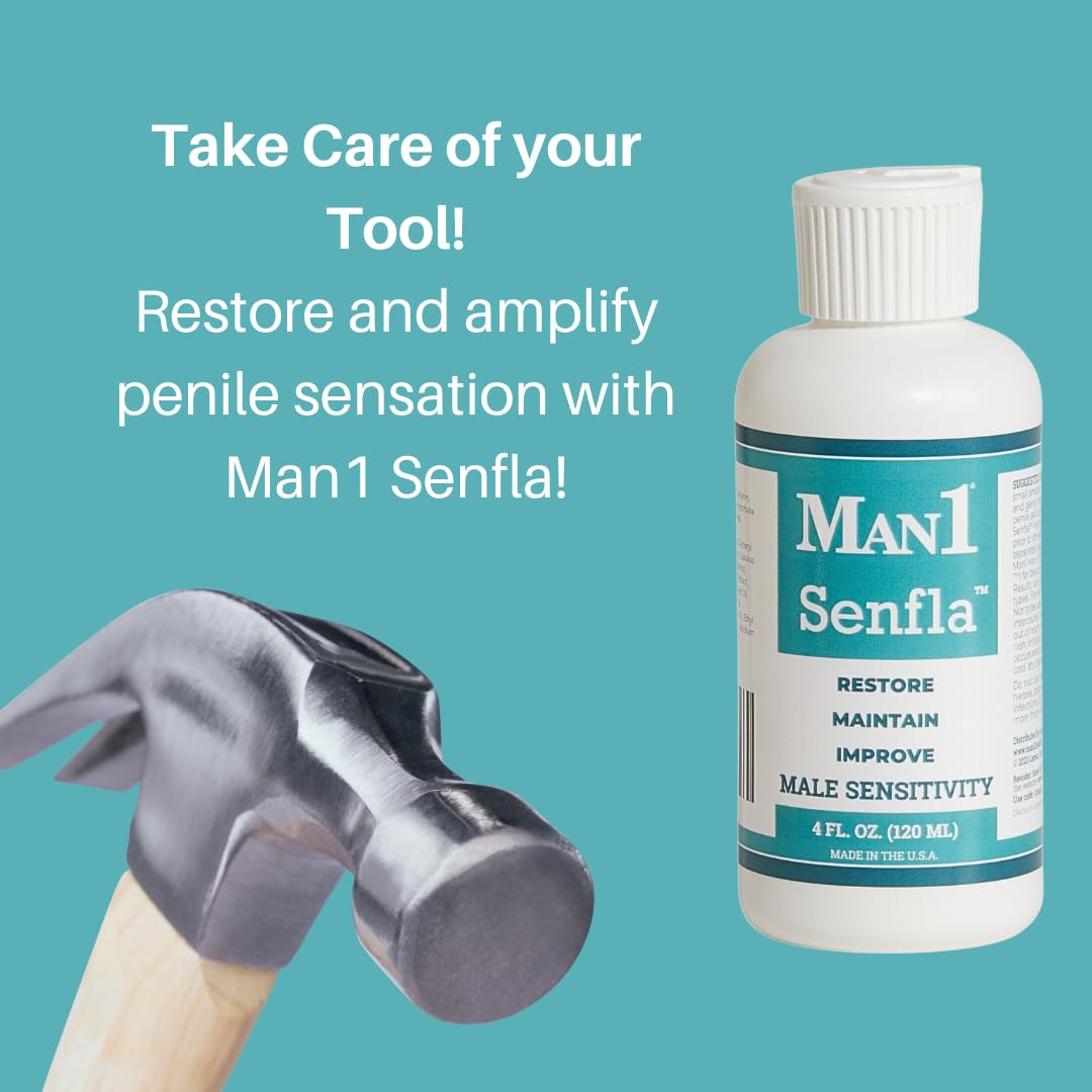 Man1 Senfla: Restore Penile Sensation. Formulated for Men Who Have Experienced Diminished Sensitivity. Enhance and Maintain Penis Feeling and Bring Back The Spark in Your Life